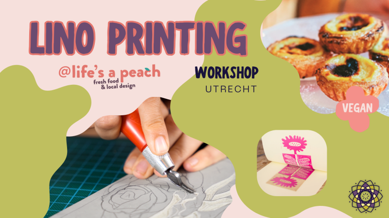 Lino printing workshop @ Life's a Peach - Hipsy