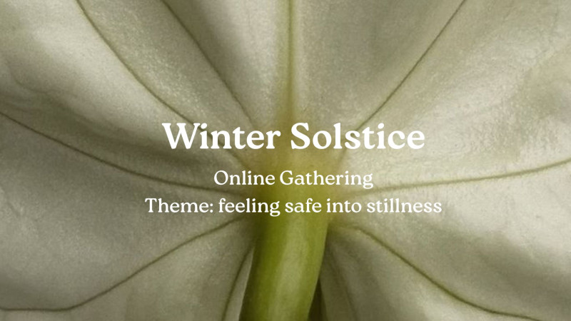 Feeling safe into stillness 𖦹⋆˖ Winter Solstice Gathering Online - Hipsy