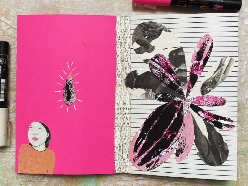 Cut, paste & create. Art journaling workshop! - Hipsy