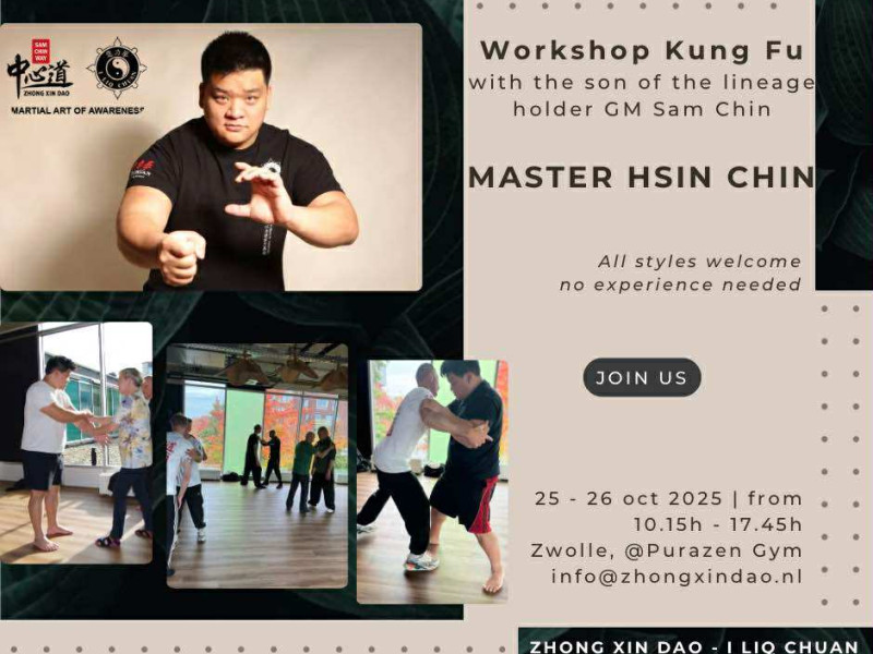 Zhong Xin Dao Kung Fu with Master Hsin Chin - Weekend Workshop - Hipsy