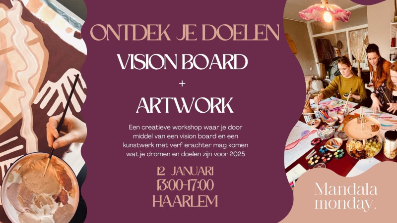 Creatieve Workshop; Ontdek je doelen. Vision board + Artwork - Hipsy