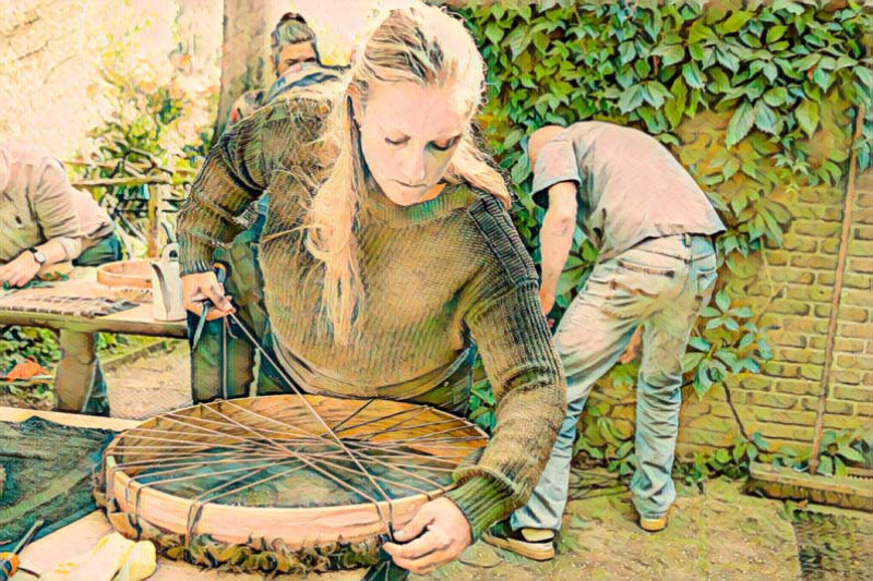 Sjamanendrum bouwen februari 2025 - Hipsy