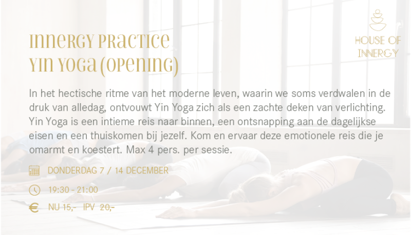 INNERGY PRACTICE: YIN YOGA - Hipsy