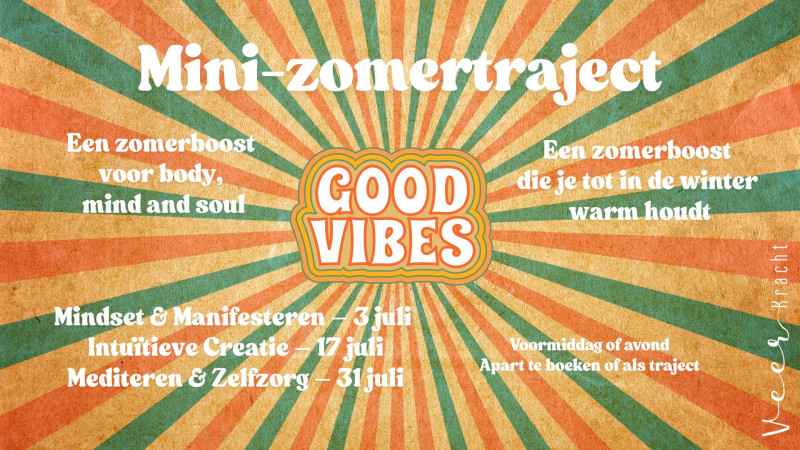 Good vibes Mini-traject voor innerlijke rust en creatie Meerdere data - Hipsy