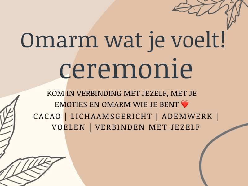 Omarm wat je voelt! ceremonie - Hipsy