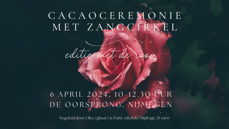 Cacaoceremonie met zangcirkel - editie met de roos - Hipsy