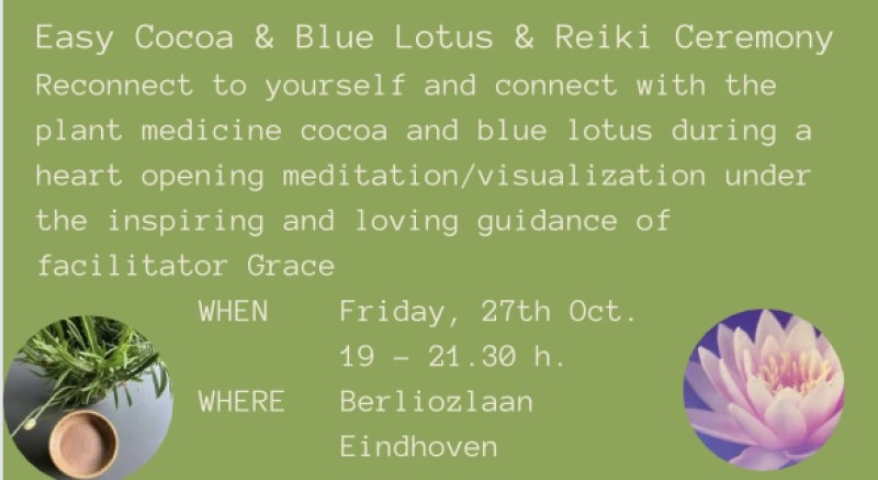 Easy Cacao & Blue Lotus & Reiki Ceremony (English) - Hipsy