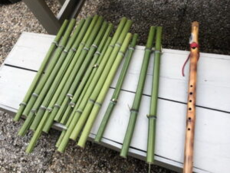 Indiaanse "native" fluit maken van bamboe - Hipsy